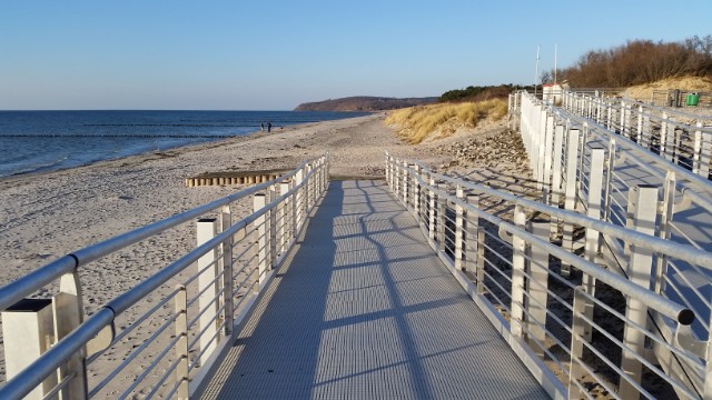 Bilder vom barrierefreien Strandabgang